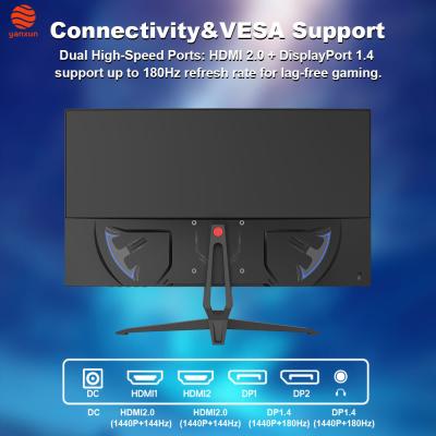 中国 カーブ 21.45 インチ ゲームモニター QHD UHD 解像度180Hz リフレッシュレート 空間節約設計 販売のため