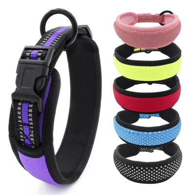 Cina Il neoprene che allinea il guinzaglio del collare di cane ha messo il collare riflettente del fermaglio del rilascio rapido della tessitura con il guinzaglio del cane dell'insieme della fune traente in vendita