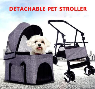 China Luxe die Openlucht Afneembaar de Wandelwagen600d Linnen 36KG vouwen van de Huisdierendrager Te koop