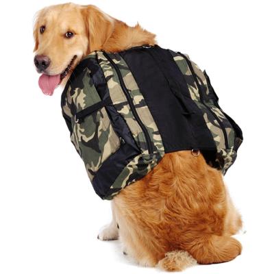 China De regelbare van de de Rugzakuitrusting van de Camouflagehond Zelfrugzak van de de Zakjachthond voor Grote Hond Te koop