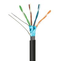 Quality 24 AWG 100MHz CAT5E FTP CAT5E Cable Outdoor PE 0.47mm Solid Copper Pass Fluke 1000Ft for sale