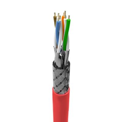 China CAT8 SFTP 22AWG LSZH High Speed Red Cable 40Gbps 2000MHz Data Center Ready for sale