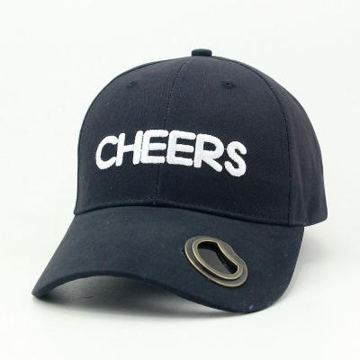 China 6 Comité de Polyesterodm OED van Douanelogo bottle opener baseball cap Te koop
