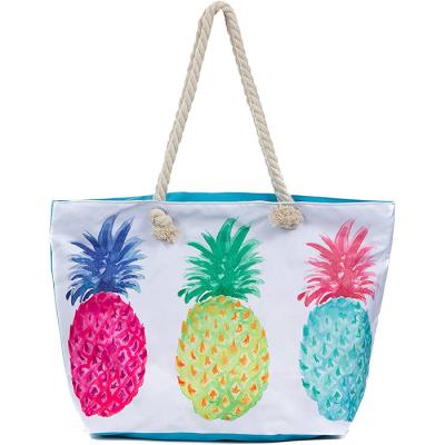 Cina Borsa della spiaggia di Tote Bag PolyesterWomen surdimensionato della tela cerata in vendita