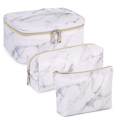Cina Borsa resistente dell'articolo da toeletta di Marble White Water di viaggio di trucco dell'organizzatore portatile della borsa in vendita