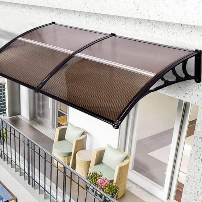 Packaged split panel awning components