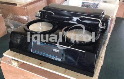 China Stepless Speed Manual Metallographic Grinding and Polishing Machine Double Disc 200mm for sale