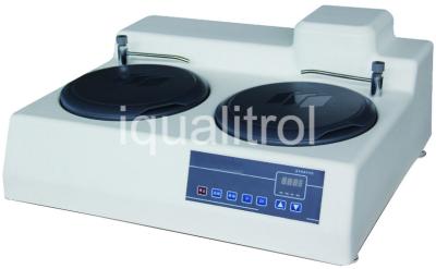 China Stepless Speed Manual Metallographic Grinding and Polishing Machine Double Disc 200mm for sale