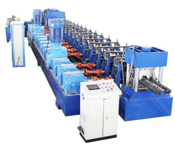 Quality 7.5KW Hhighway Guardrail Roll Forming Machine Q235 Metal Roll Former for sale