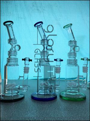 Cina L'acqua di vetro a 14 pollici Bongs il vetro borosilicato del tubo di fumo con il Banger del quarzo in vendita