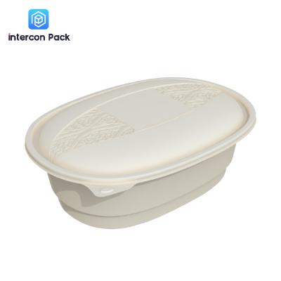 Chine La pulpe de papier jetable biodégradable a moulé le conteneur de plats à emporter de plateaux à vendre