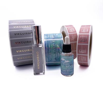 China AQU Varnish Self Adhesive Logo Pantone CMYK Label Sticker Rolls for sale