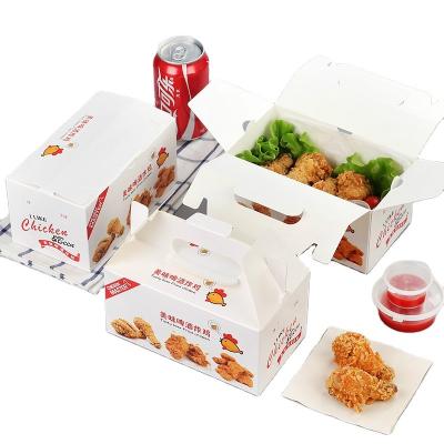 China Foldable Disposable 400gsm Custom Food Packaging Boxes Fried Chicken for sale