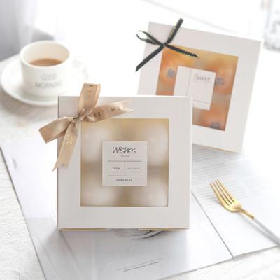 China C2S Art Paper White Bakery Box Window Pie Beautifully Wrapped for sale