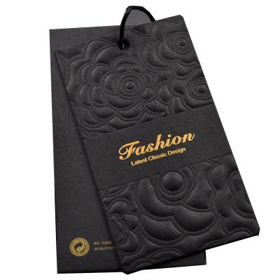 China Hot Stamping Varnishing Pantone Personalized Hang Tag For Clothes for sale