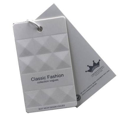 China OEM DIY Embossed Debossing Personalized Hang Tag With String for sale