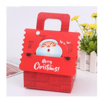 China Eco Friendly Christmas gift CMYK Candy Packaging Box With Handle for sale
