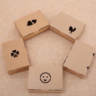 China Oil Proof 350gsm kraft paper Salad Packaging Boxes CMYK printing for sale