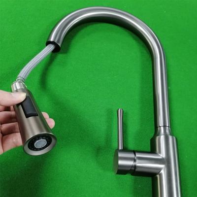 Cina Miscelatore Sus304 2039QH del tubo flessibile del foro dei rubinetti di Antivari della cucina di Pulldown singolo in vendita