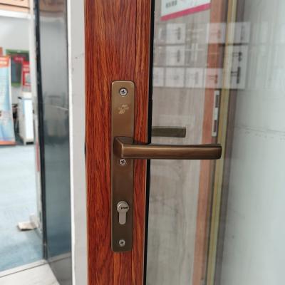 China French Door Double Swing and Single Swing Thermal Break Aluminum Swing Glass Door for sale