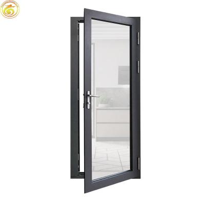China Aluminum Door and Window Frosted Glass Aluminum Glass Swing Door for sale