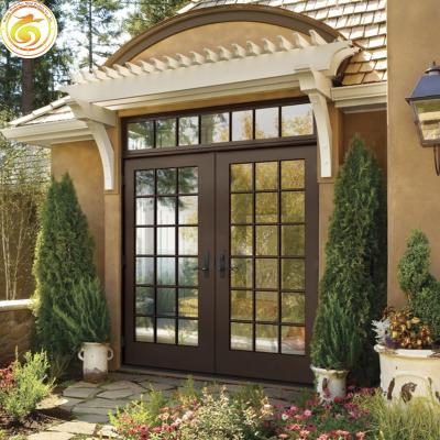 China Aluminum Swing Glass Door Double Hinged Single Doors French Flush Style Casement Door for sale
