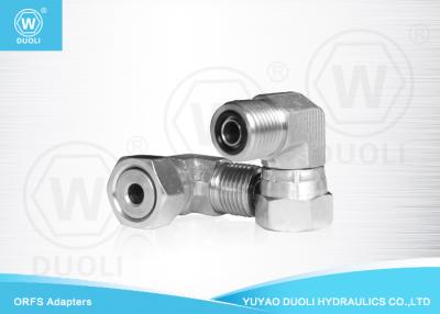 Cina Maschio del gomito di 90° ai montaggi idraulici degli adattatori femminili di ORFS con zinco bianco placcato in vendita