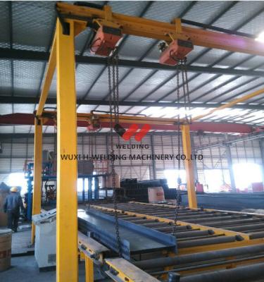 China Tipo manipulador elétrico de Cain da relação da grua na linha de soldadura do feixe de H que vira feixes à venda