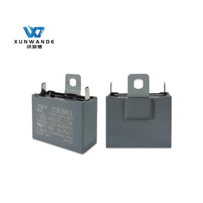 中国 モーターコンデンサ CBB61 450V 3.0UF スタートコンデンサ RoHS 3000時間 S0ファンコンデンサ 販売のため