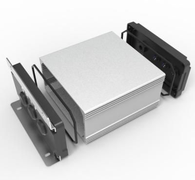 China Bending Aluminum Sheet Metal Sandblasting Parts Black Battery Box Stamping Parts for sale