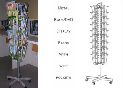 China Soporte de exhibición de libro del metal del alambre del hierro de 3 lados para las revistas y el tamaño modificado para requisitos particulares libros en venta