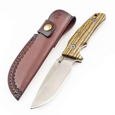 Cina coltello di legno 9in di sopravvivenza di legge della giungla della maniglia del machete d'acciaio ad alto tenore di carbonio di 4mm in vendita