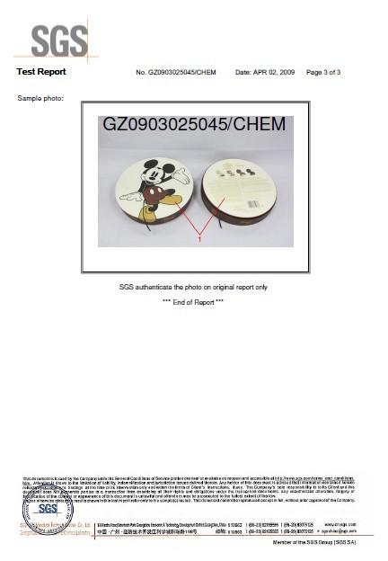 Round Box SGS Test Report for HG-0522-3 - China Cardboard Boxes Online Market