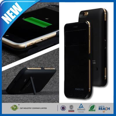 Cina supporto di sostegno della cassa di batteria del telefono cellulare della Banca di potere del cuoio di vibrazione 4800mAh per 4,7 Iphone 6 in vendita