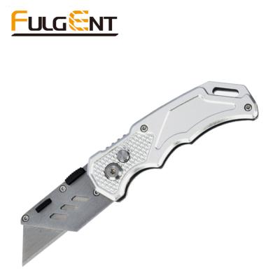 China Anodic Oxidation Folding Utility Knife 19mm Folding Retractable Utility Knife for sale