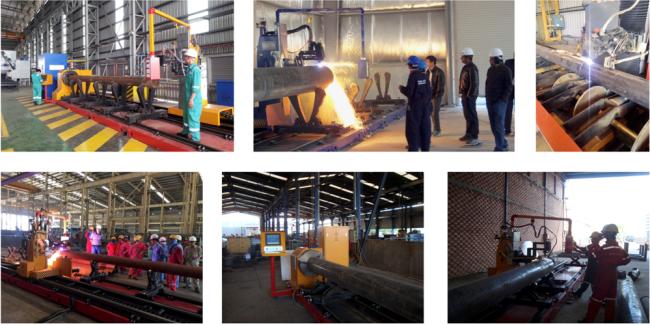 CNC round pipe plasma profile cutting machine