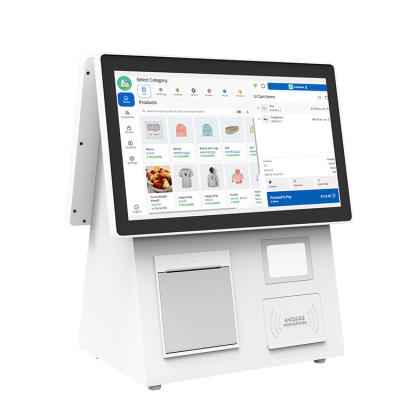 China Customizable Metal All in One Electronic Supermarket Aibao Cash Register with Metal Stand for sale