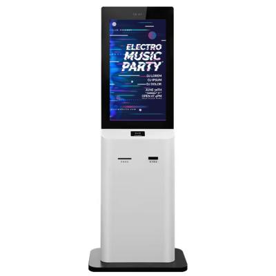 China 21.5 32 Inches Self-Service Printer All in One Hotel Check in With Barcode Scanner POS Holder Ticket Bill Payment Kiosk for sale