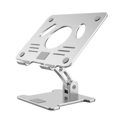 중국 270*245*70MM Silver Adjustable Ergonomic Aluminum Metal Laptop Stand With Ventilated Design 판매용