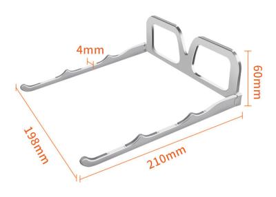 Chine Custom Design Glasses Notepad Holder Foldable Silver Aluminum Metal Laptop Stand à vendre