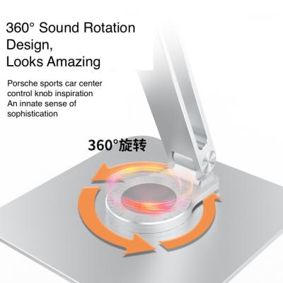 중국 260*238*64MM 360도 회전 휴대용 은 접이식 리프트 알루미늄 노트북 냉각 스탠드 트레이 기본 판매용