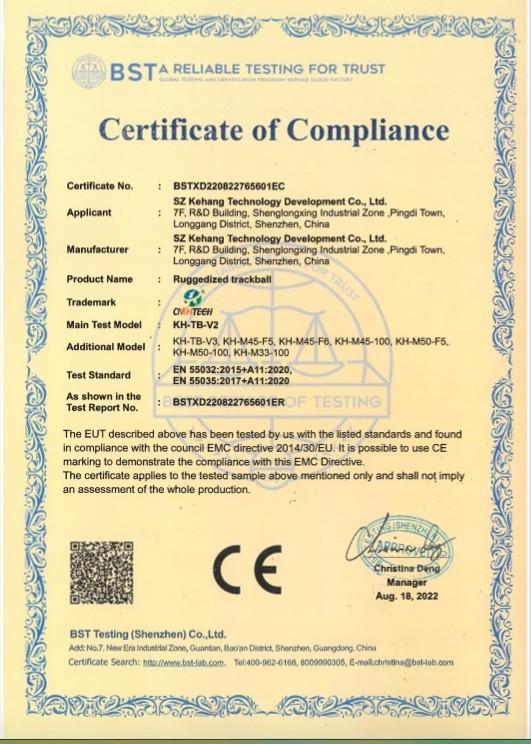 CE - SZ Kehang Technology Development Co., Ltd.