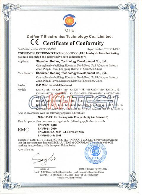 CE - SZ Kehang Technology Development Co., Ltd.