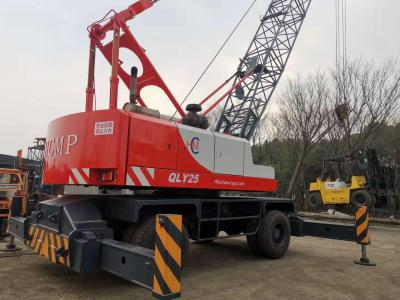 China Low Fuel Consumption QLY25 Used Hydraulic Truck Cranes for sale