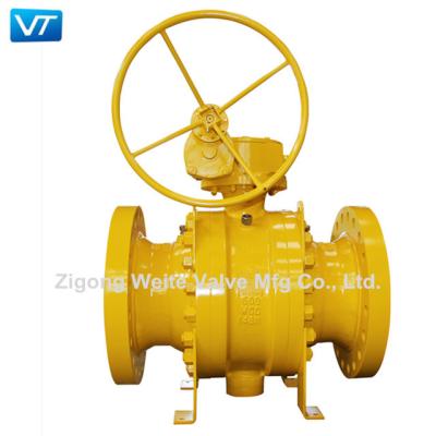 Cina L'incavo a 16 pollici del acciaio al carbonio della valvola a sfera manovrata mediante ingranaggi di 600LB WCC ha saldato in vendita