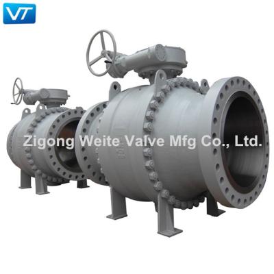 Cina Acciaio al carbonio a 36 pollici manovrato mediante ingranaggi della valvola a sfera WCB del porto pieno ASME B 16,10 in vendita