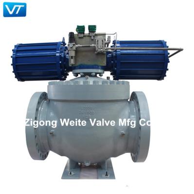 Cina industriale azionato pneumatico di manutenzione online della valvola a sfera dell'entrata della cima di 24In WCB in vendita