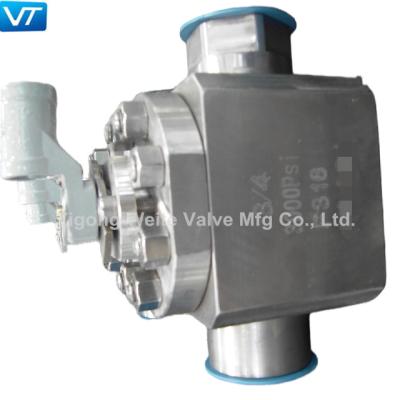 Cina Valvola a sfera superiore a 3/4 pollici di acciaio inossidabile 3000 PSI della valvola a sfera F316 dell'entrata in vendita