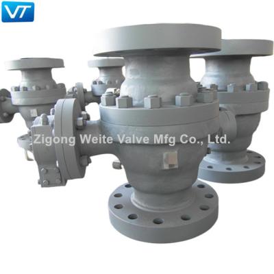 Cina Valvola a sfera dell'ingranaggio a vite montata orecchione di acciaio inossidabile della valvola a sfera di ASME B16.10 in vendita