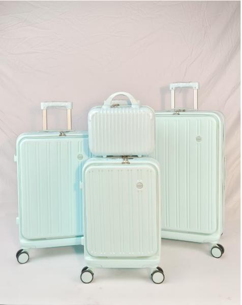 Quality ABS New Multi-Functional Front-Opening Suitcase 20-Inch Hard-Shell Suitcase with for sale